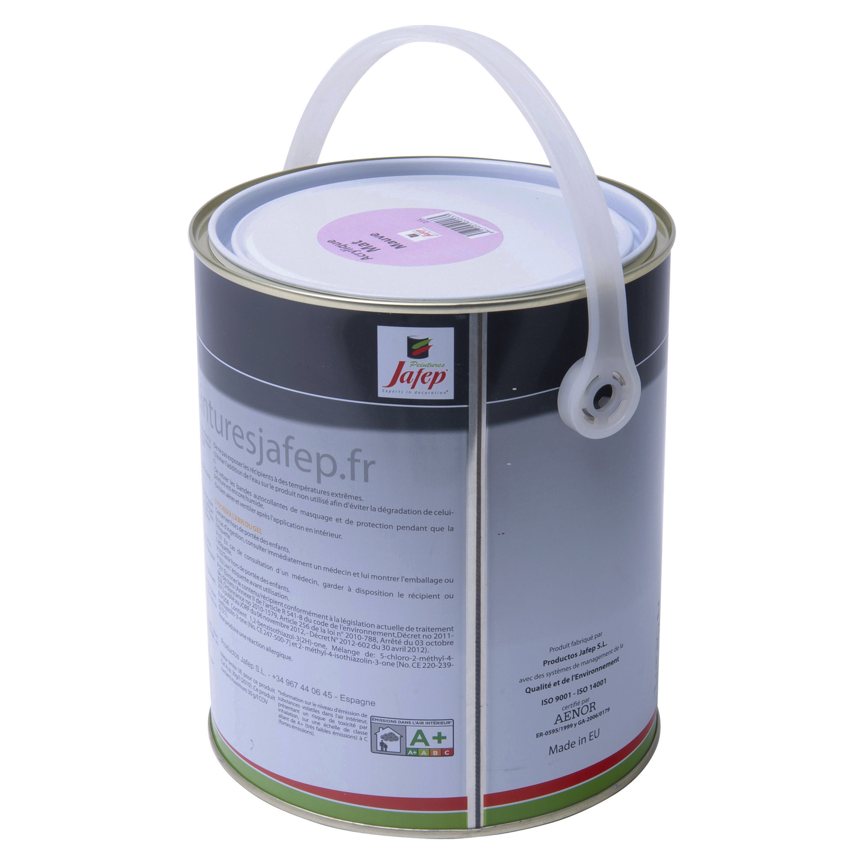 Peinture acrylique mat mauve Jafep 2,5 L | Leroy Merlin