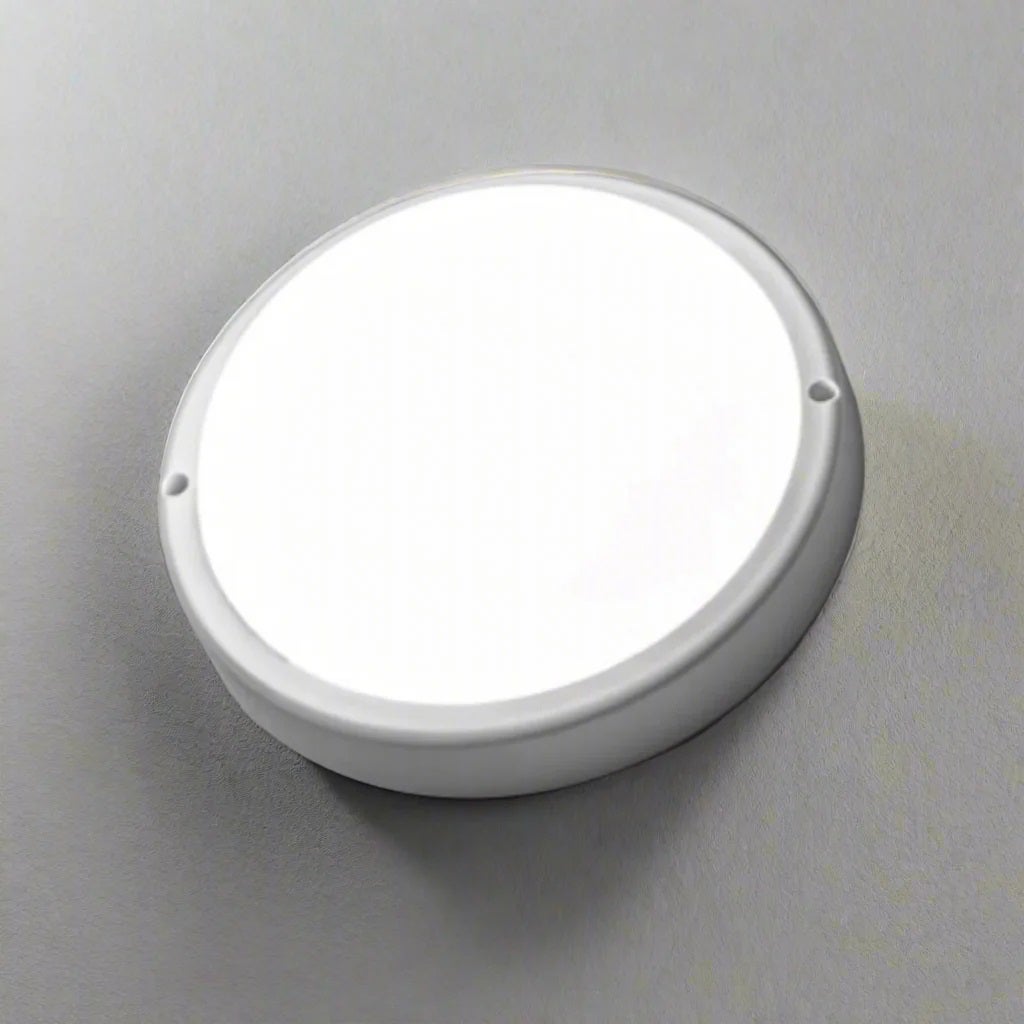 CGC KODO Plafón de Pared Mini Mampara LED Redondo Blanco 8W IP54 4000k ...