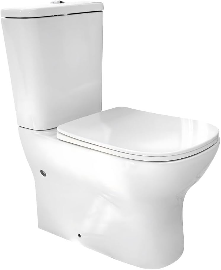 Inodoro Blanco, Wc Inodoro COMPLETO, Retrete para Hogar, Sistema ...