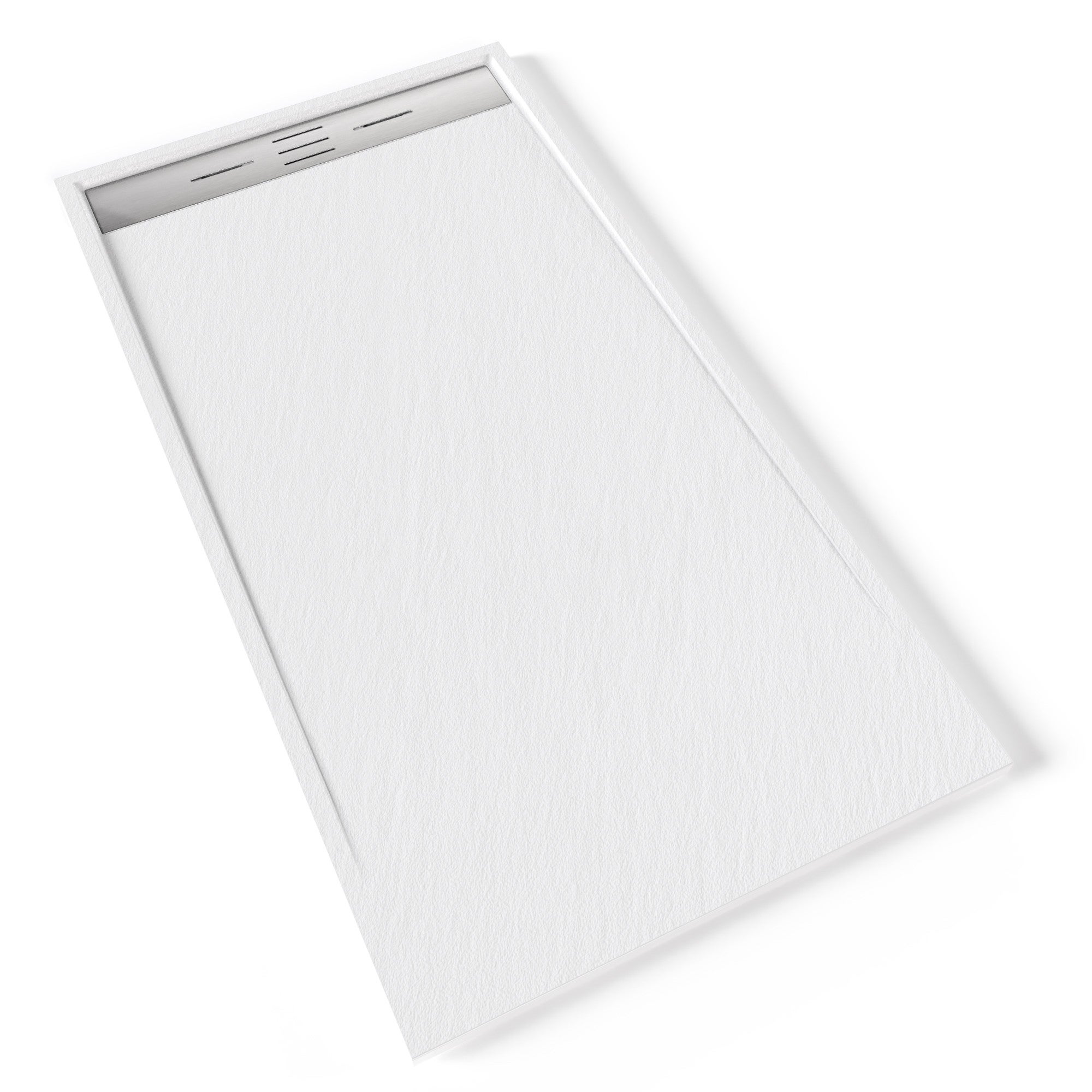 HIEMAL INOX Receveur de douche 90 x 170 cm résine Blanc aspect ardoise ...