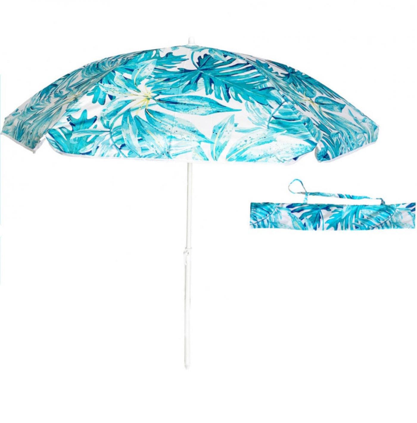 Sombrilla playa de Hierrogrande 220cm Sombrilla Plegable Antiviento ...