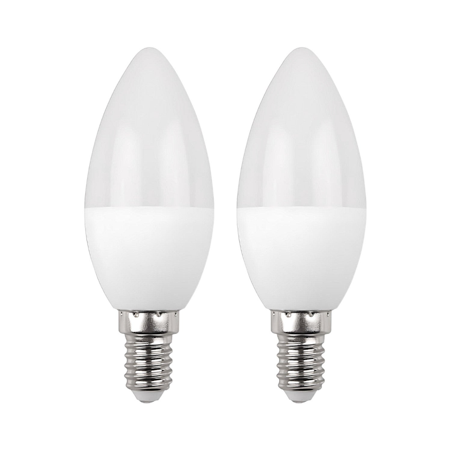 Pack 2 Ampoules Bougie LED E14 6W Equi.40W 470lm 6000k 10000H 1Primer Leader | Leroy Merlin