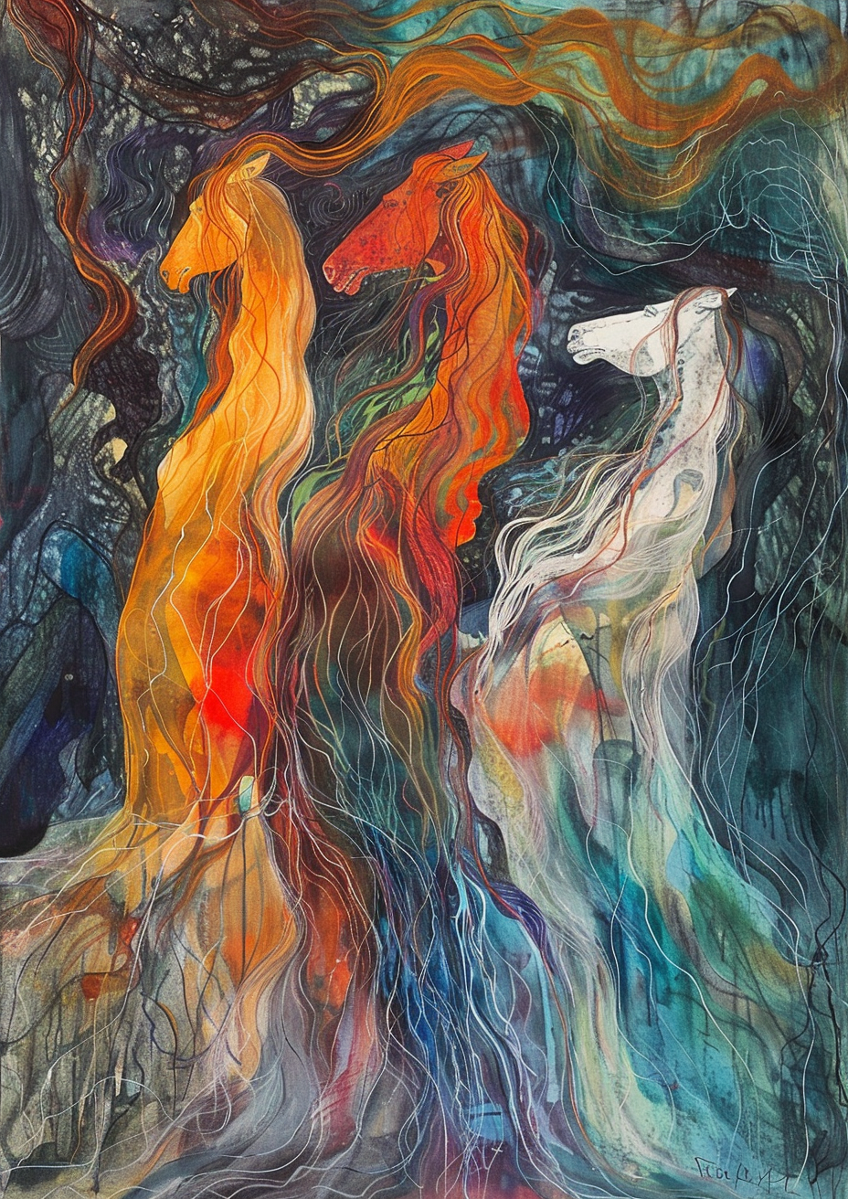 Lámina para enmarcar, 70x100. POLARTE-E "Sinfonía de Sombras y Llamas ...