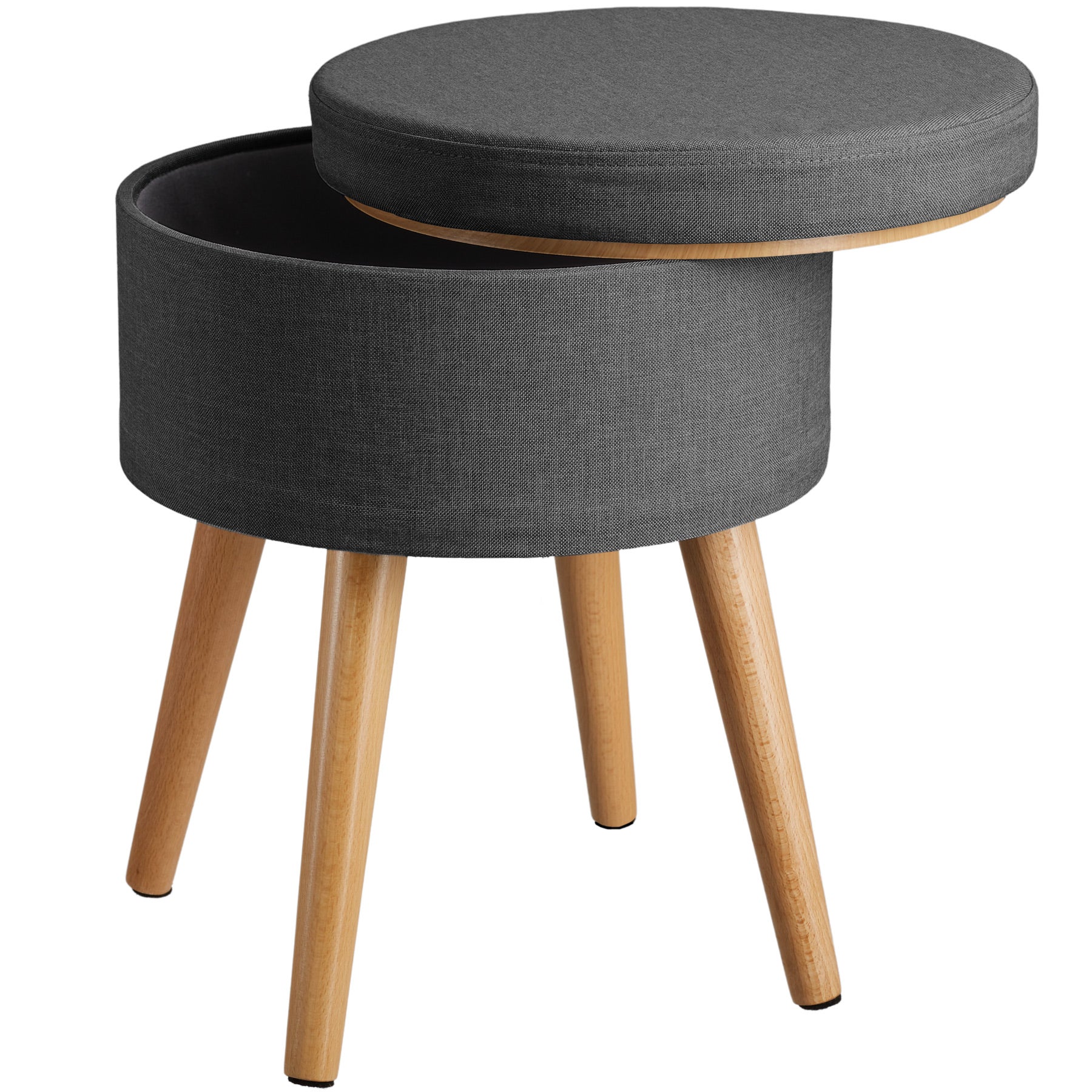 TECTAKE Pouf avec rangement Rembourré 42,5 x 42,5 x 45,5 cm | Leroy Merlin