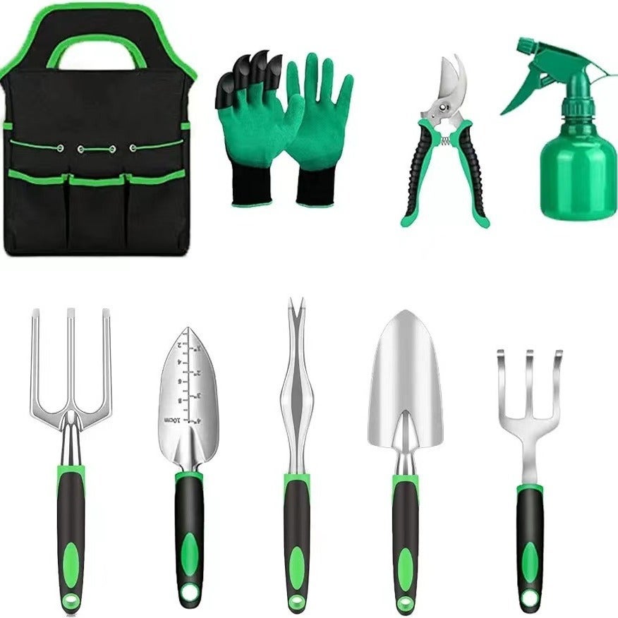 Outils de Jardinage, 9 Pièces Ensemble d'outils de Jardin avec Sac de ...