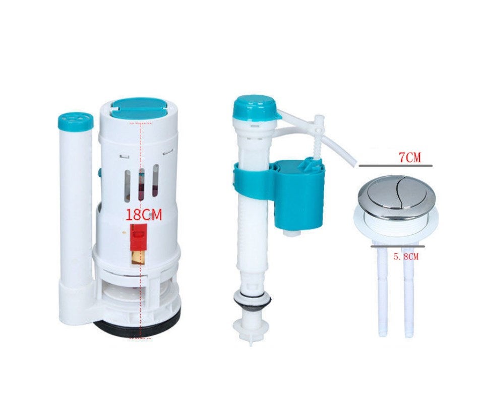 18cm - Juego de 3 piezas - Mecanismo de descarga para cisterna ...