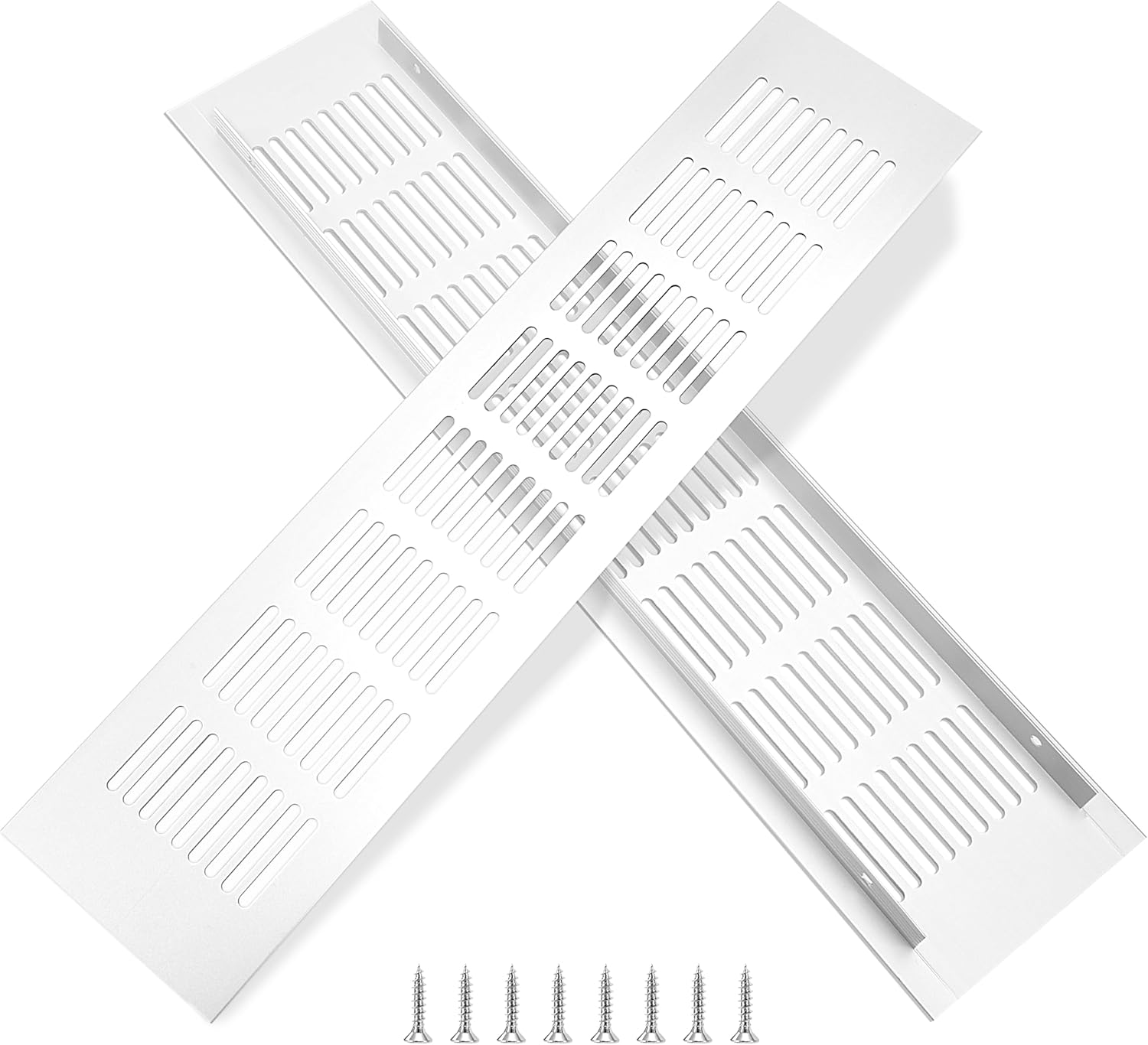 Grille de ventilation en aluminium avec vis, pour la ventilation des placards et des pièces, 35 ...