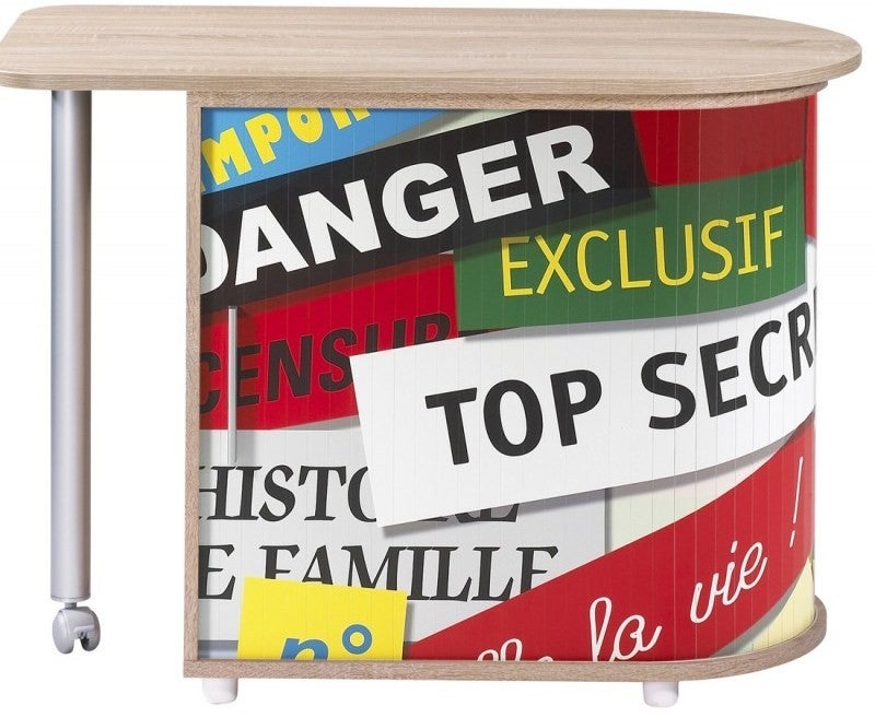 Table pivotante chêne naturel imprimé top secret Cool | Leroy Merlin