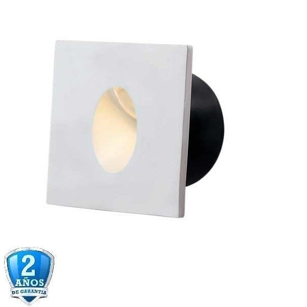 Spot LED 3W Encastrable pour Escalier Carré Blanc AC 220-240V Blanc ...