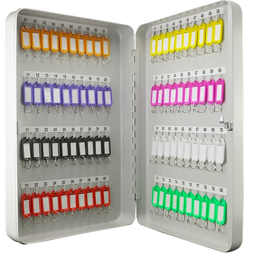 Armoire à clés à serrure fixation murale rangement 80 crochets | Leroy ...