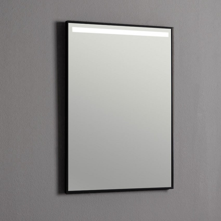 Miroir de salle de bain 50x70 avec bande rétro-éclairée par led cadre ...