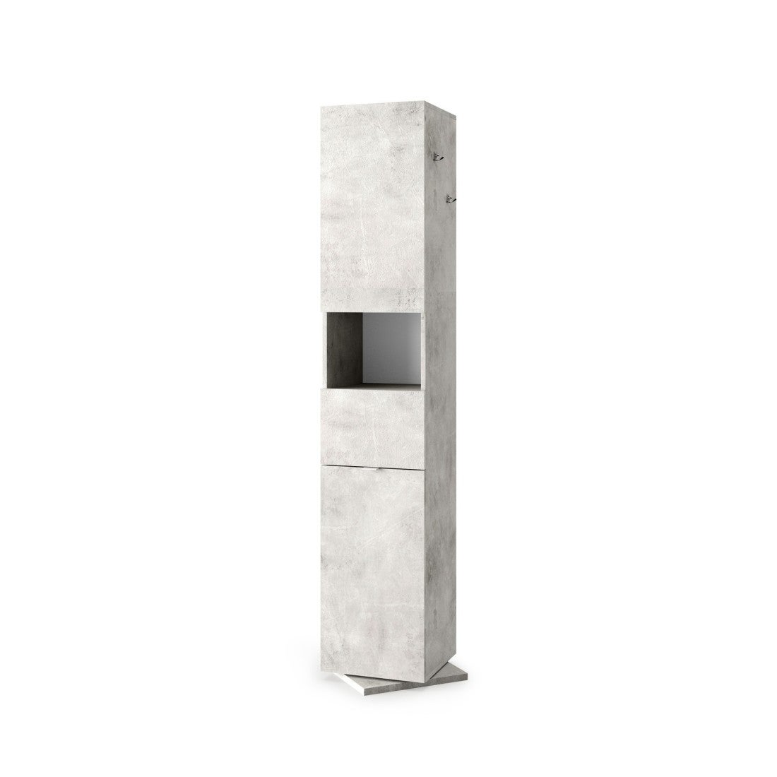 Columna de baño giratoria con espejo, 2 puertas y 1 cajón, colección ...