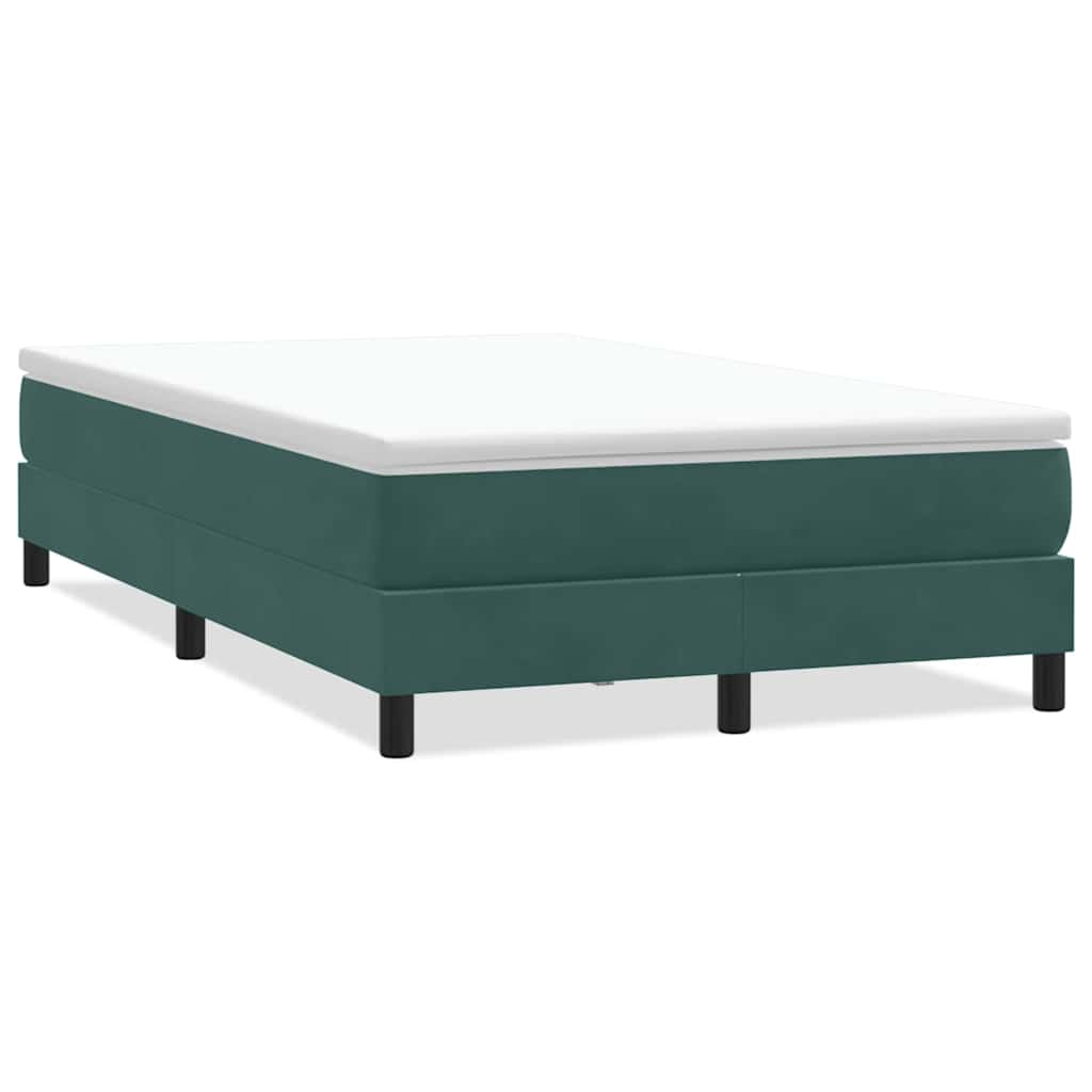 Cama box spring sin colchón verde oscuro terciopelo 120x220 cm | Leroy ...
