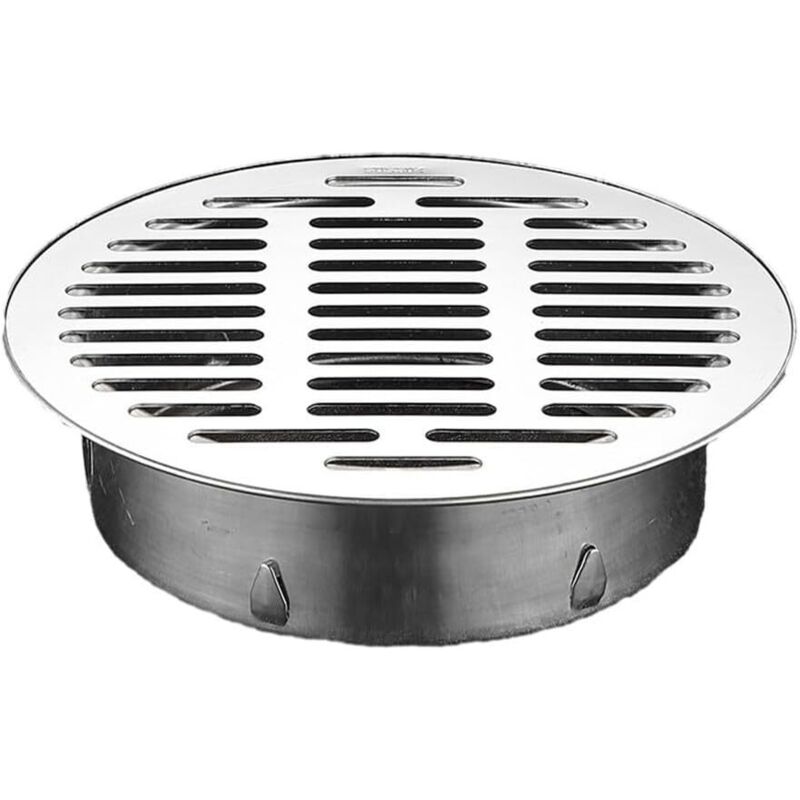 Siphon de sol rond en acier inoxydable de grand diamètre 160 mm | Leroy ...