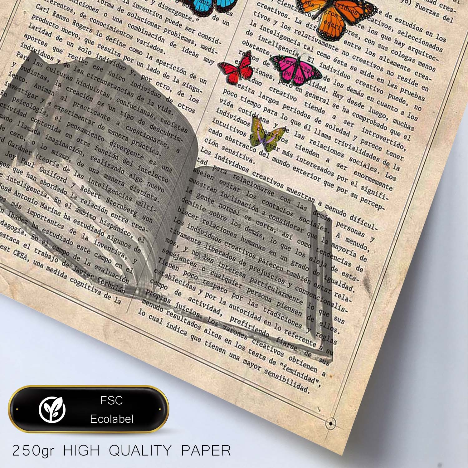 Pack De Dos Láminas Vintage (vintage Libro Y Mano Con Definiciones, A4 ...