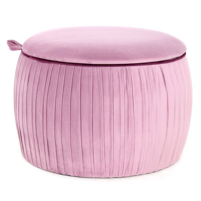 Paris Prix - Pouf & Coffre De Rangement "adorée" 63cm Rose | Leroy Merlin