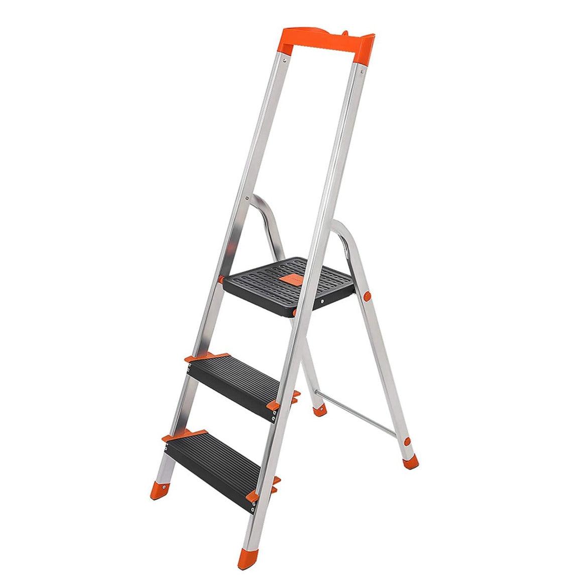 Scaletta 3 gradini scaletta pieghevole in alluminio gradini larghi 12 ...