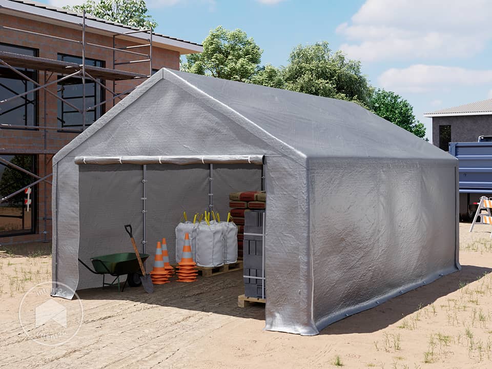 TOOLPORT Tente de stockage 4x6 m Hangar de stockage Abri tente de ...