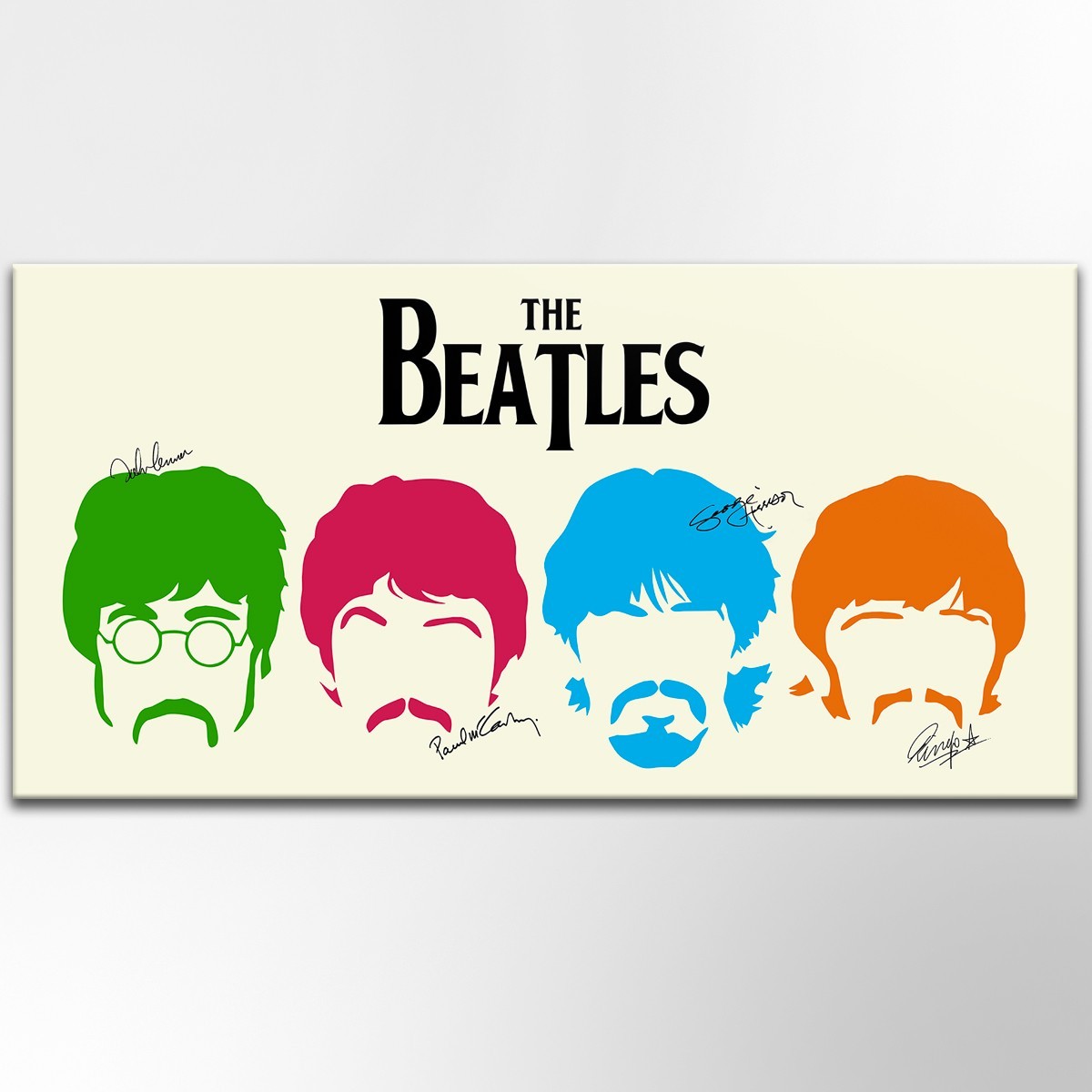 Tableau Toile Sur Cadre Bois SIGNE DES BEATLES 140x70 cm | Leroy Merlin