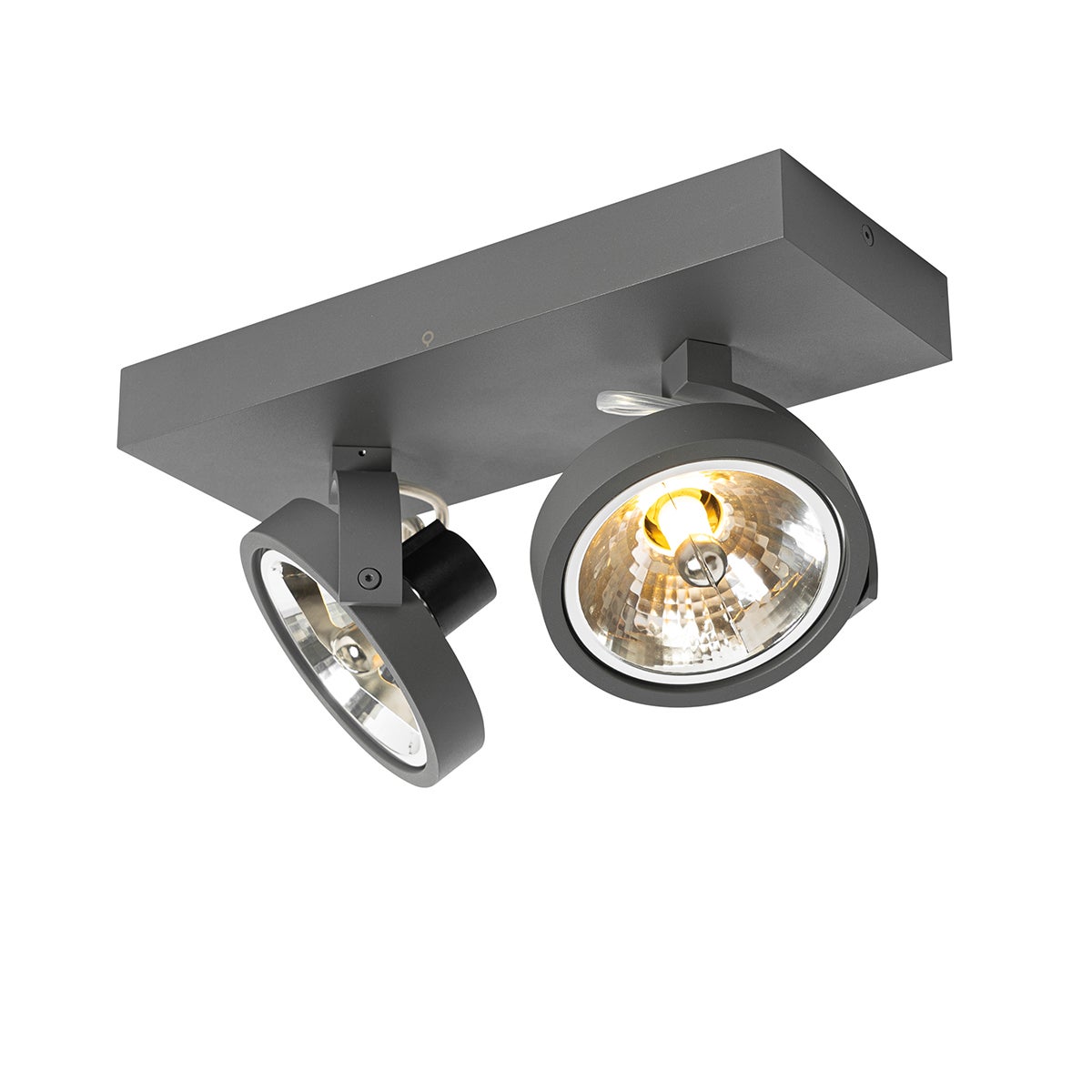 Foco de diseño gris regulable 2 luces - Go | Leroy Merlin