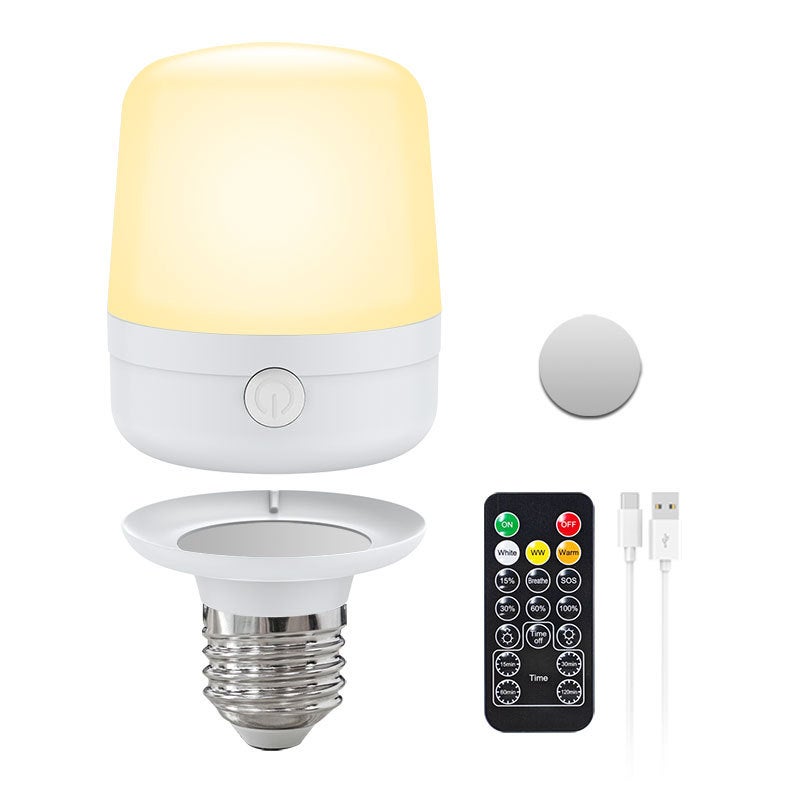 Ampoule LED rechargeable avec télécommande, trois températures de ...