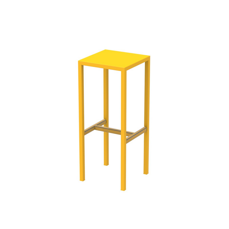 Taburete de jardín de metal 32x32 cm 78h Amarillo | Leroy Merlin