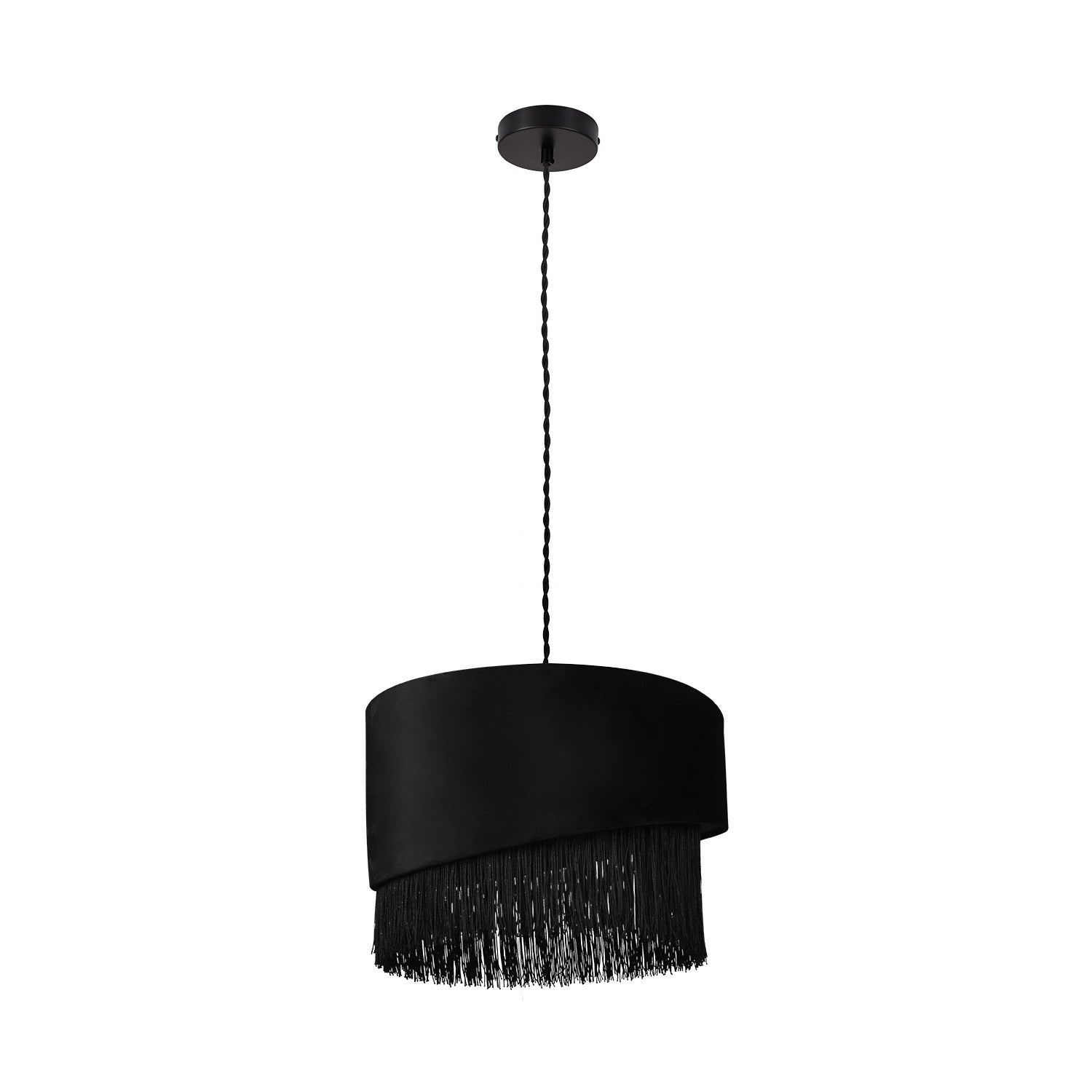 Suspension Velours Jurmi Noir | Leroy Merlin