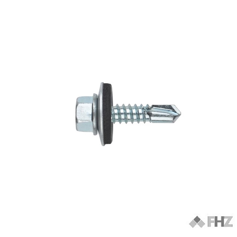 FHZ Tornillo autotaladrante con arandela 7504-k 4.8x19 zincado. 75 Unidades. Tornillo para ...