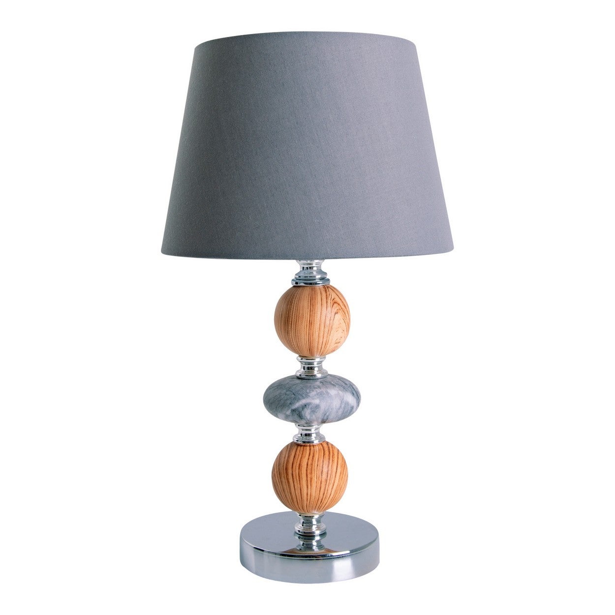 Naeve ARAGA Lampadaire avec abat-jour conique gris 1xE14 | Leroy Merlin