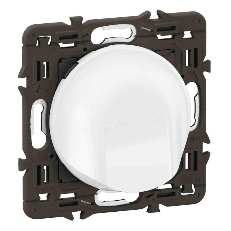 Sortie de câble prémontée Céliane Legrand - Avec serre-câble - Blanc - Support et enjoliveur ...