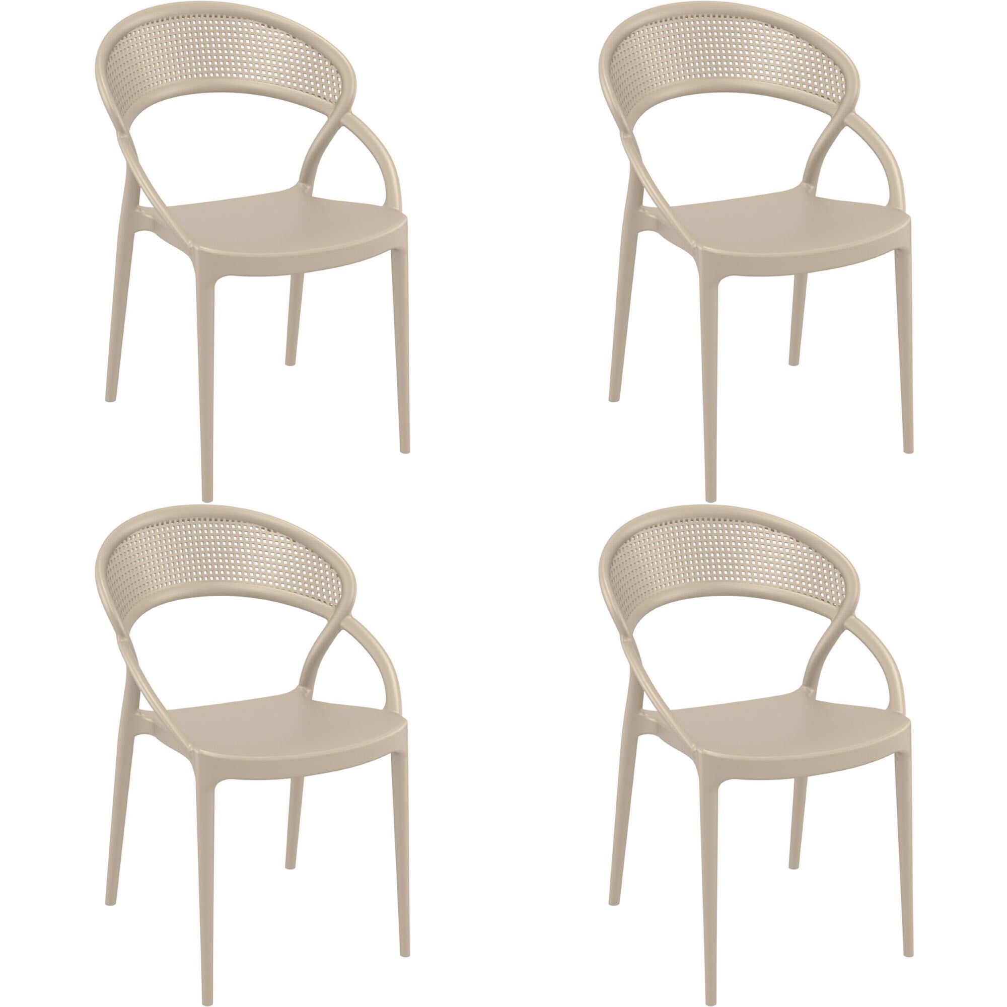 Garbar SUNSET Set 4 Silla Interior, Exterior Topo | Leroy Merlin