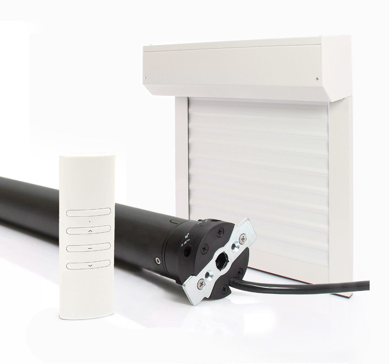 Volet roulant électrique alu. isolé motorisé radio - Recoupable - H.220 ...