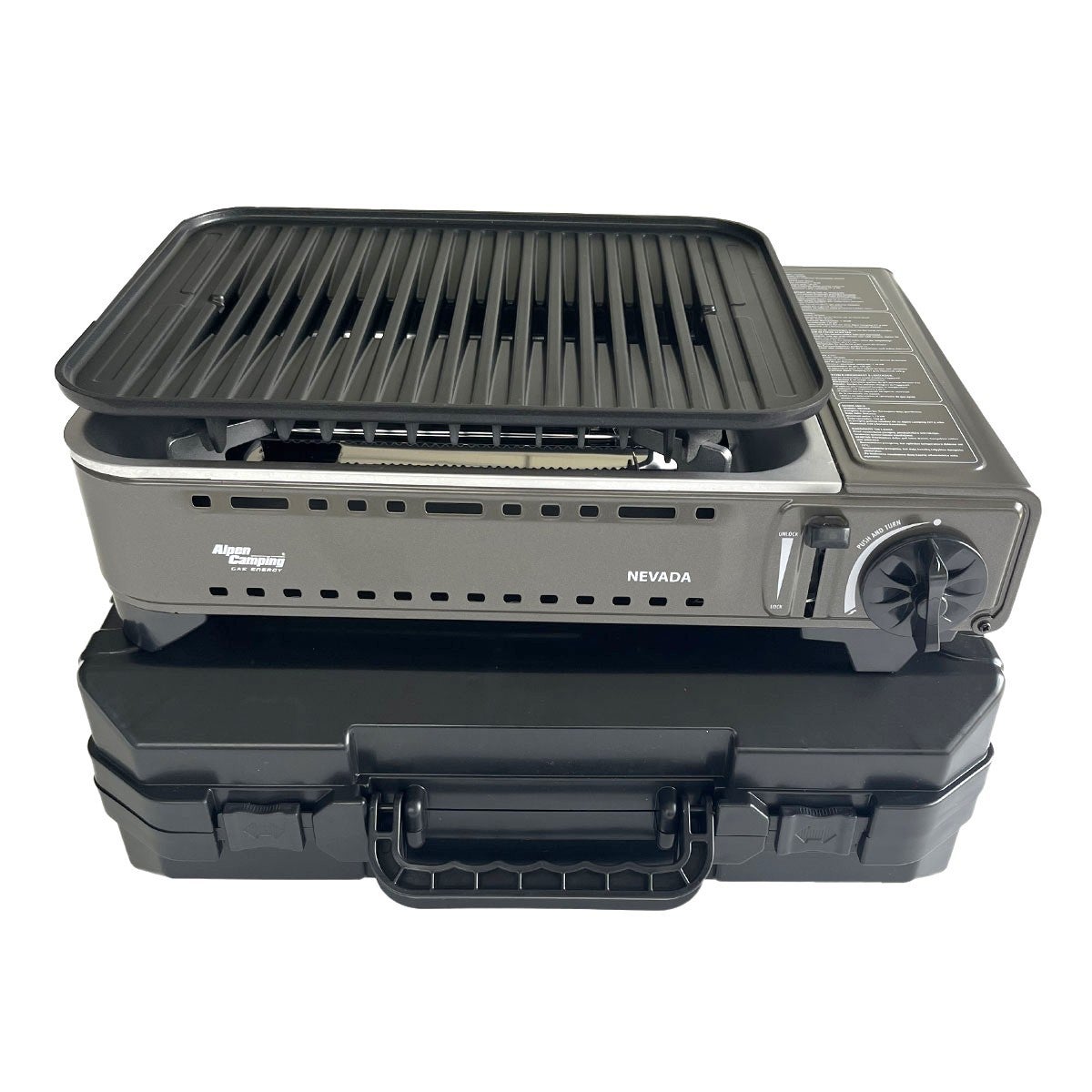 Barbecue a gas portatile Grill 1780W Gas Butano Piezo Accensione ...