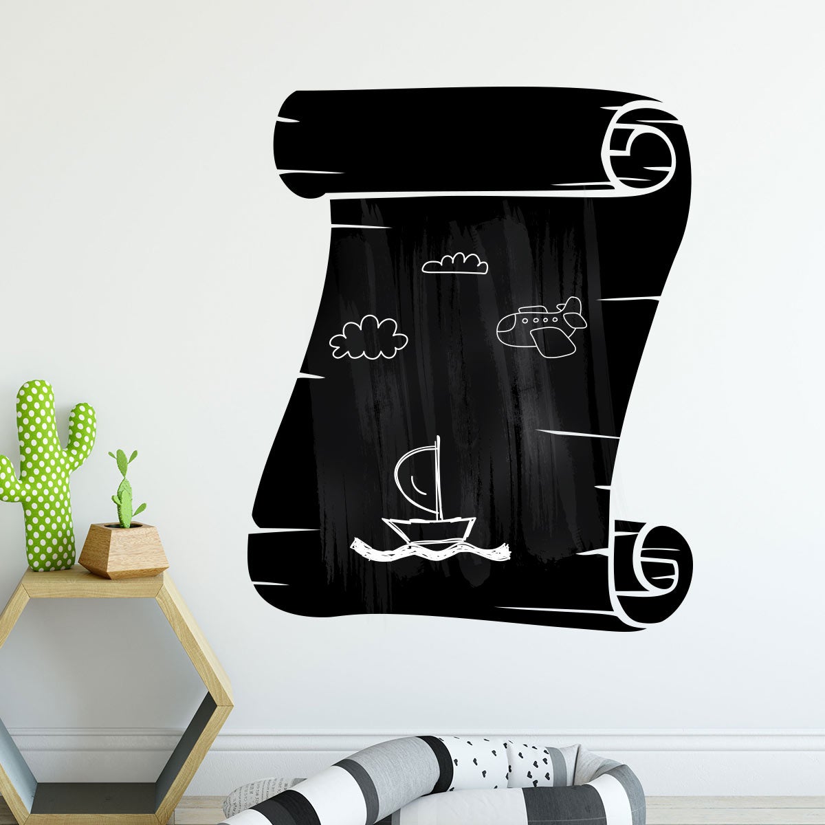 Sticker ardoise tableau noir - stickers muraux adhésif effaçable ...