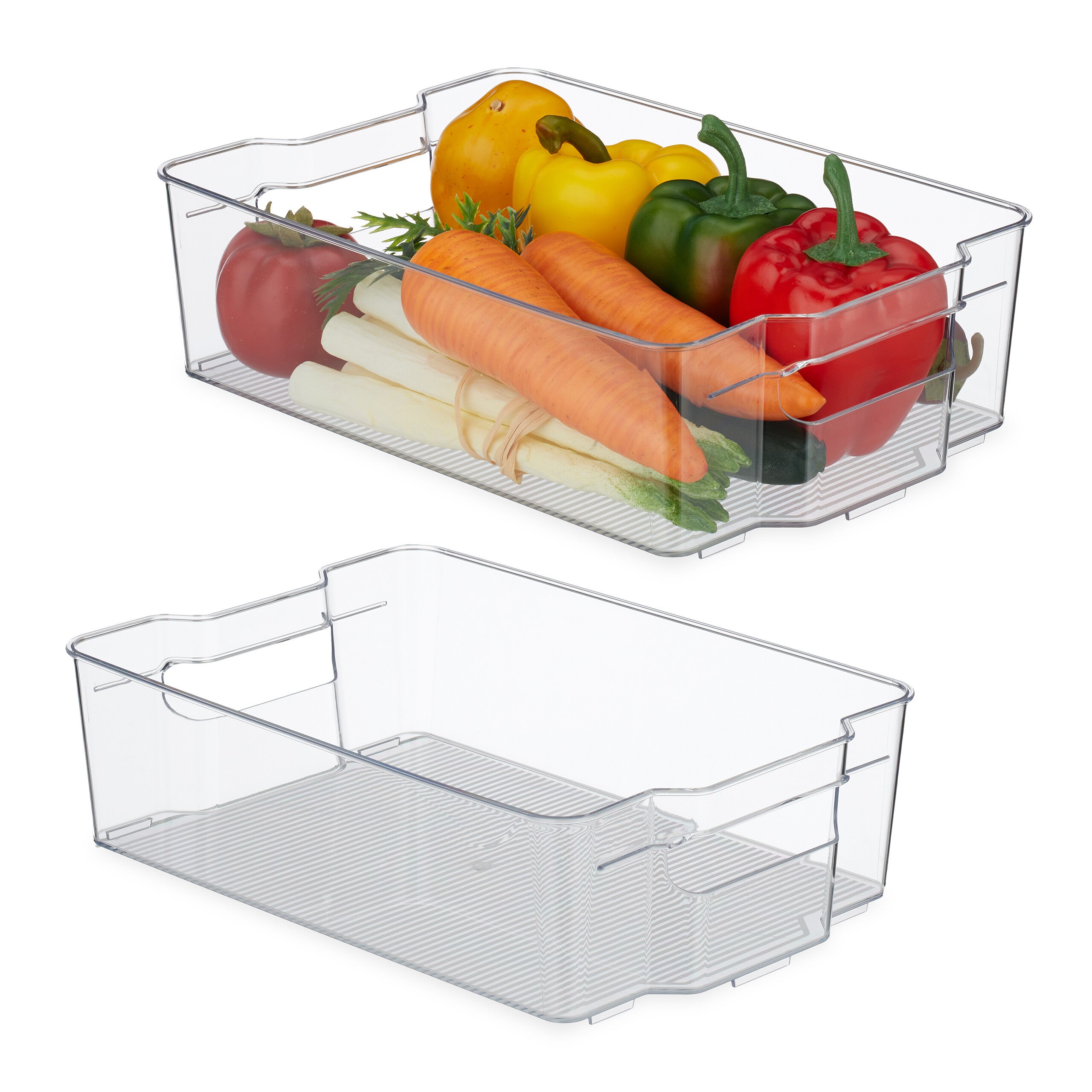 Set 2 Organizadores de Nevera 9x31,5x21,5 cm, Almacenaje de Alimentos ...