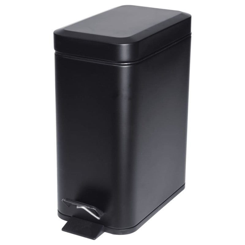 Excelente contenedor de basura con pedal de 5 l, color negro mate, para ...