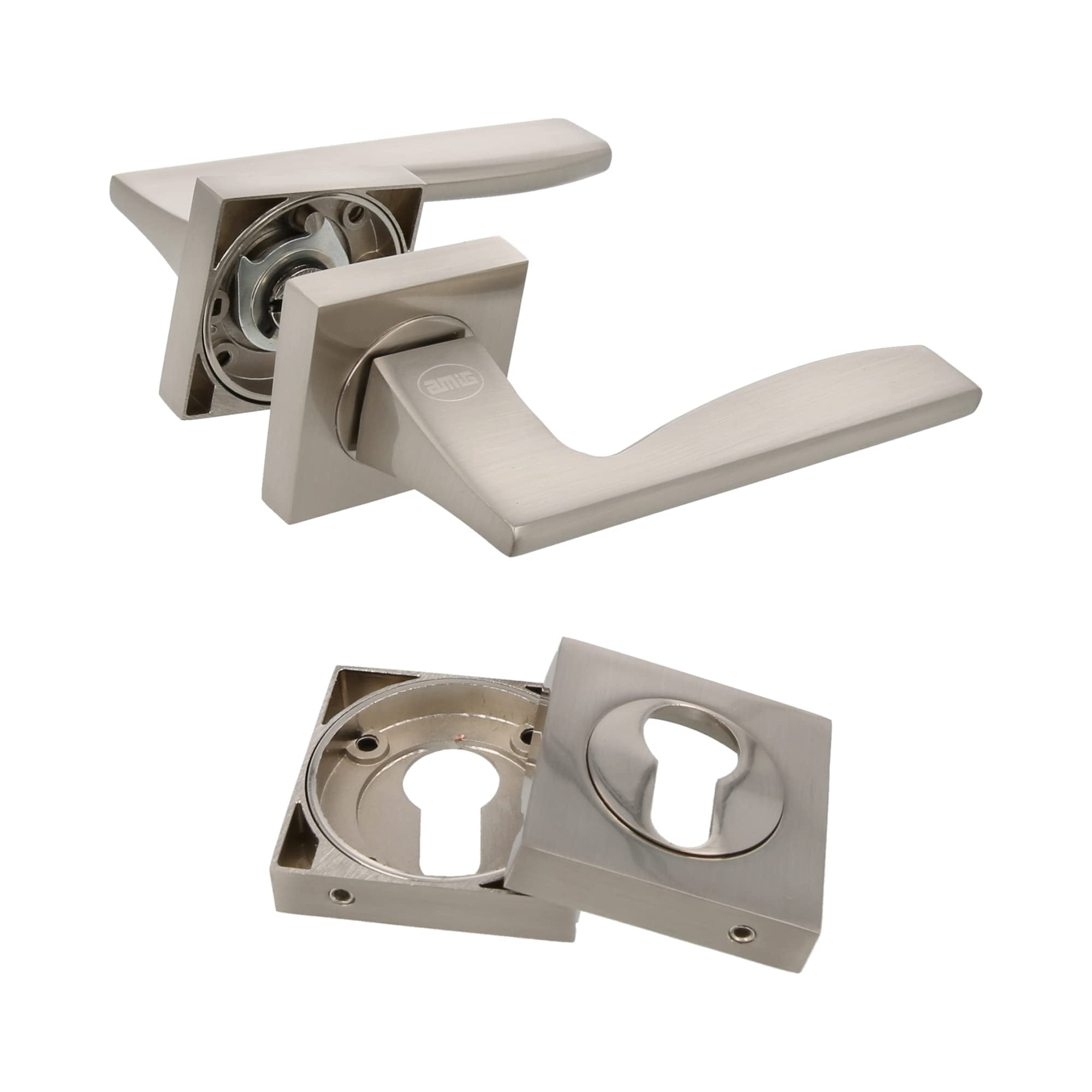 Amig - Jeu de poignées de porte | Mod. TARIFA | 52 x 124 mm | Avec bec ...