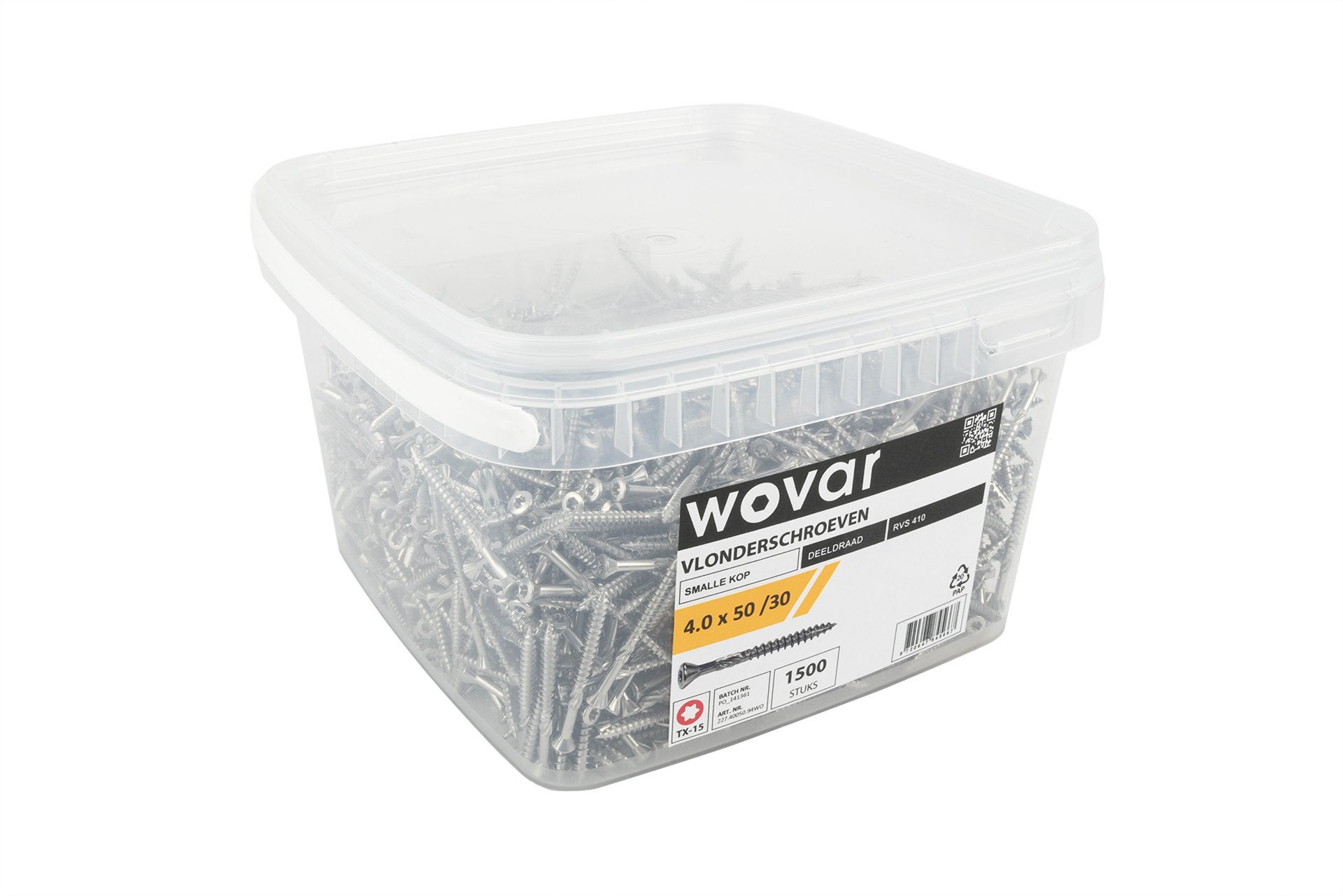 Wovar Seau-avantage Vis terrasse Inox 410 4,0 x 50 mm Torx 15 Filetage ...