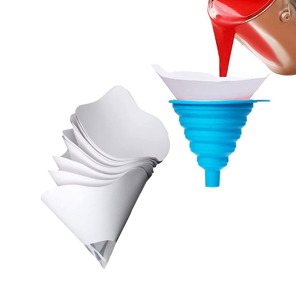 Lote de 100 filtros desechables papel con 1 embudo de silicona, filtro ...