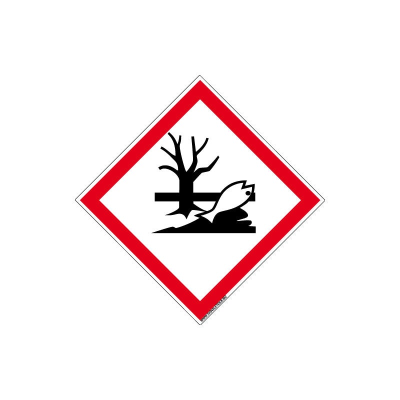 PANNEAU DANGER POUR LE MILIEU AQUATIQUE (SGH09) 250 x 250 mm Matière ...