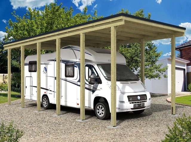 Carport moderne toit plat au meilleur prix | Leroy Merlin