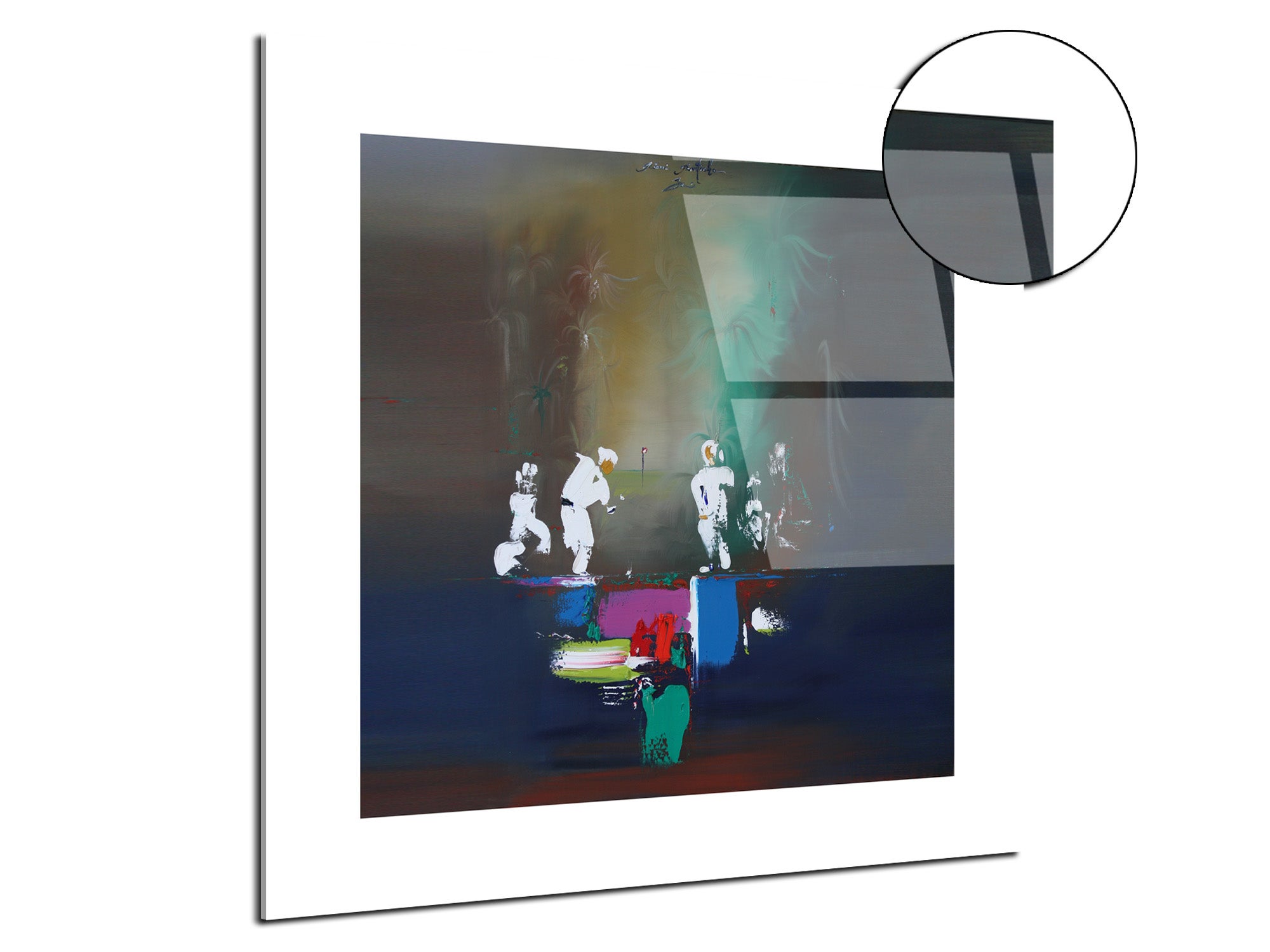 Tableau décoratif plexiglass peinture Rémi Bertoche golf abstract ...