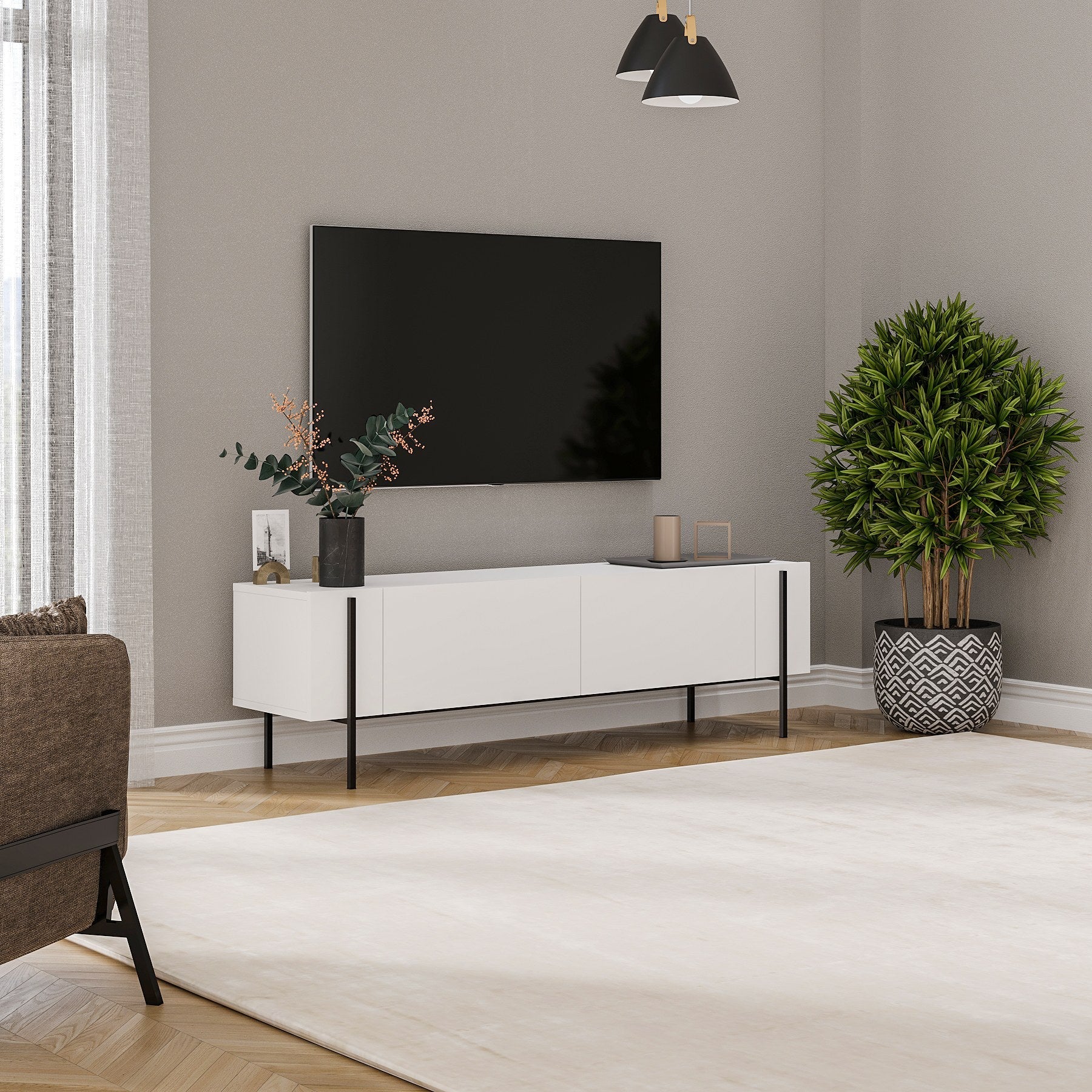 Mueble de TV Herman White | Leroy Merlin