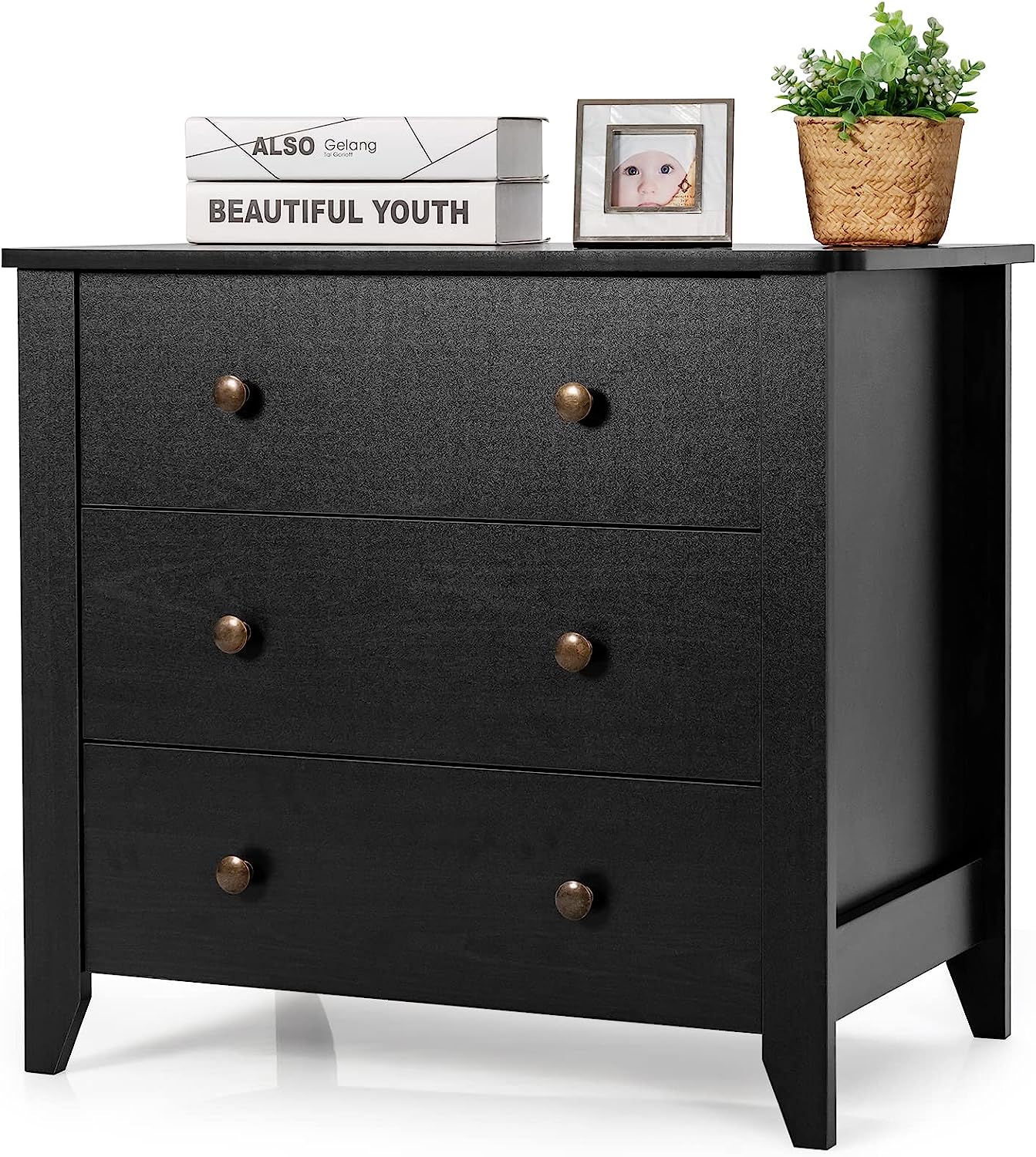 Commode Chambre Adulte, Commode 3 Tiroirs avec 4 Pieds | Leroy Merlin