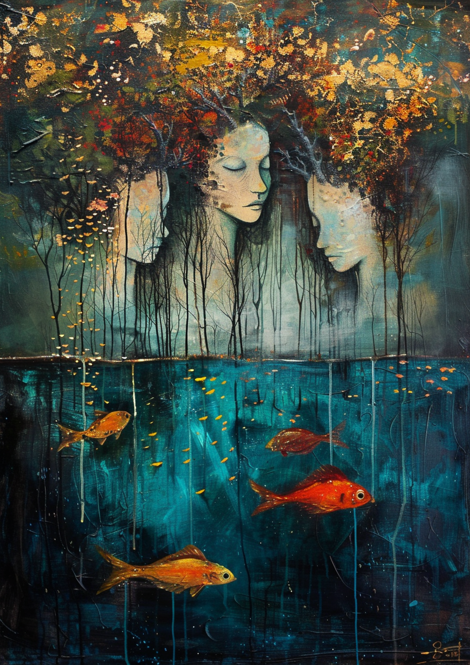 Estampe à encadrer, 70 x 100 cm. POLARTE-D Symphonie d'énigmes sous ...