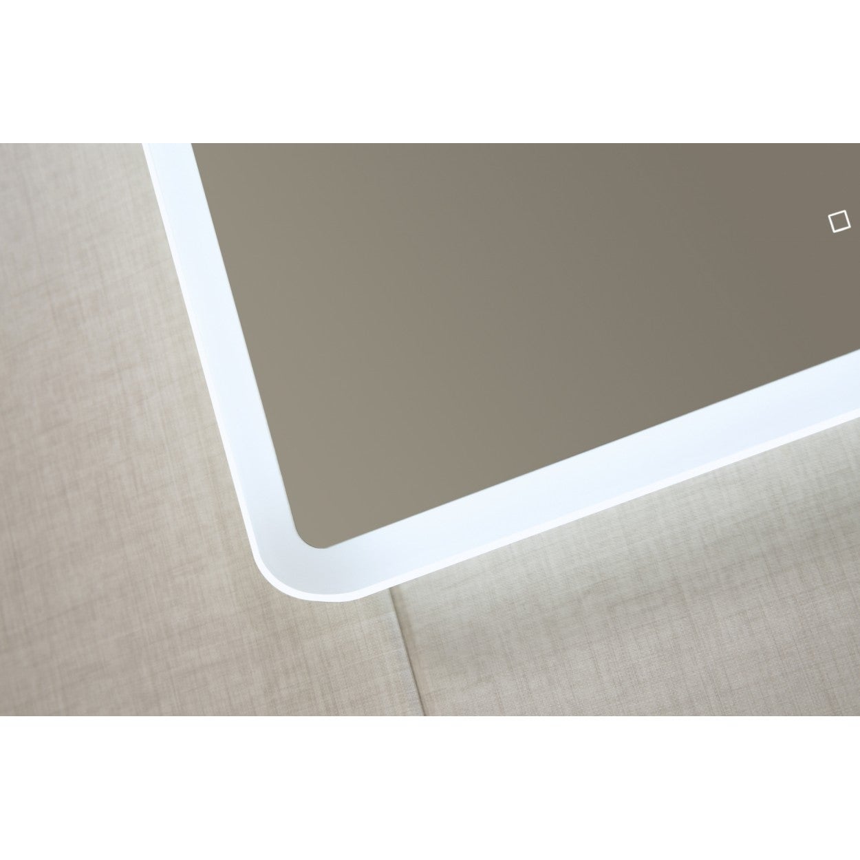 Meuble double vasque LUNA Tissé Gris 120cm avec Miroir Reflet | Leroy ...