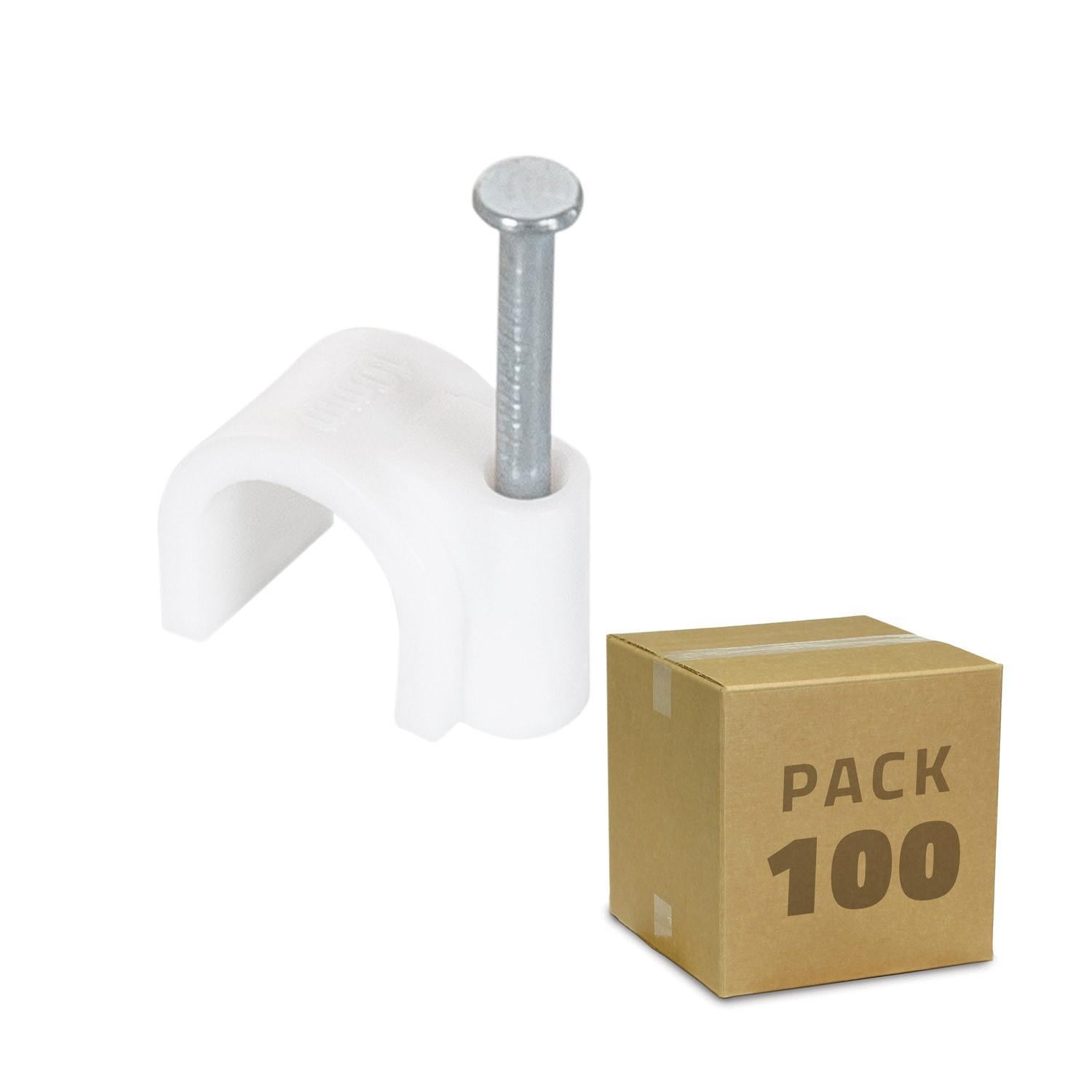 Pack de 100 Attaches Fixation Câble Blanc 10 mm² | Leroy Merlin