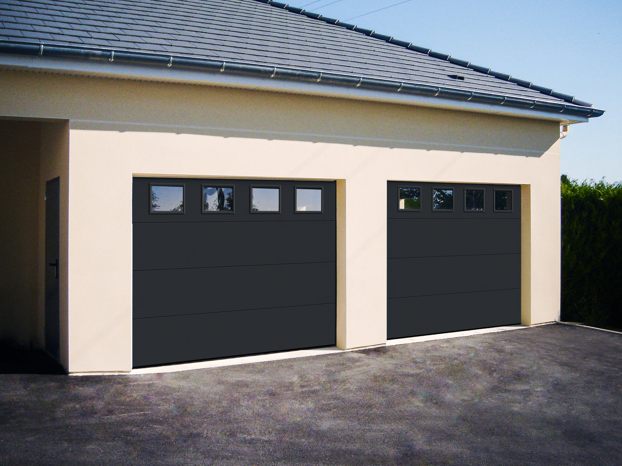 Porte de Garage LINE Sectionnelle Premontée | 200 x 300 cm | Panneaux ...