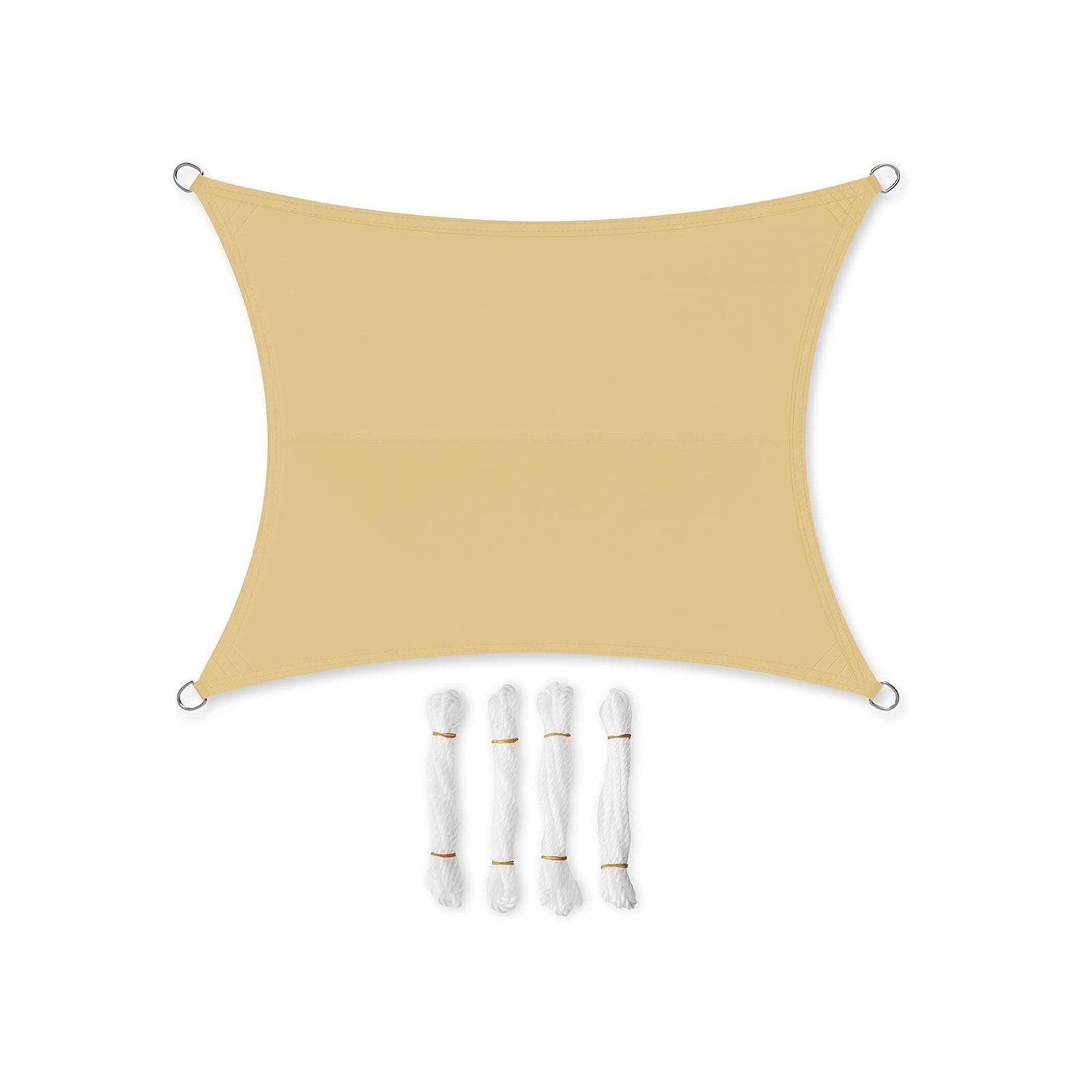 3 x 4 m voile d’ombrage hydrofuge 93% de protection uv en polyester ...