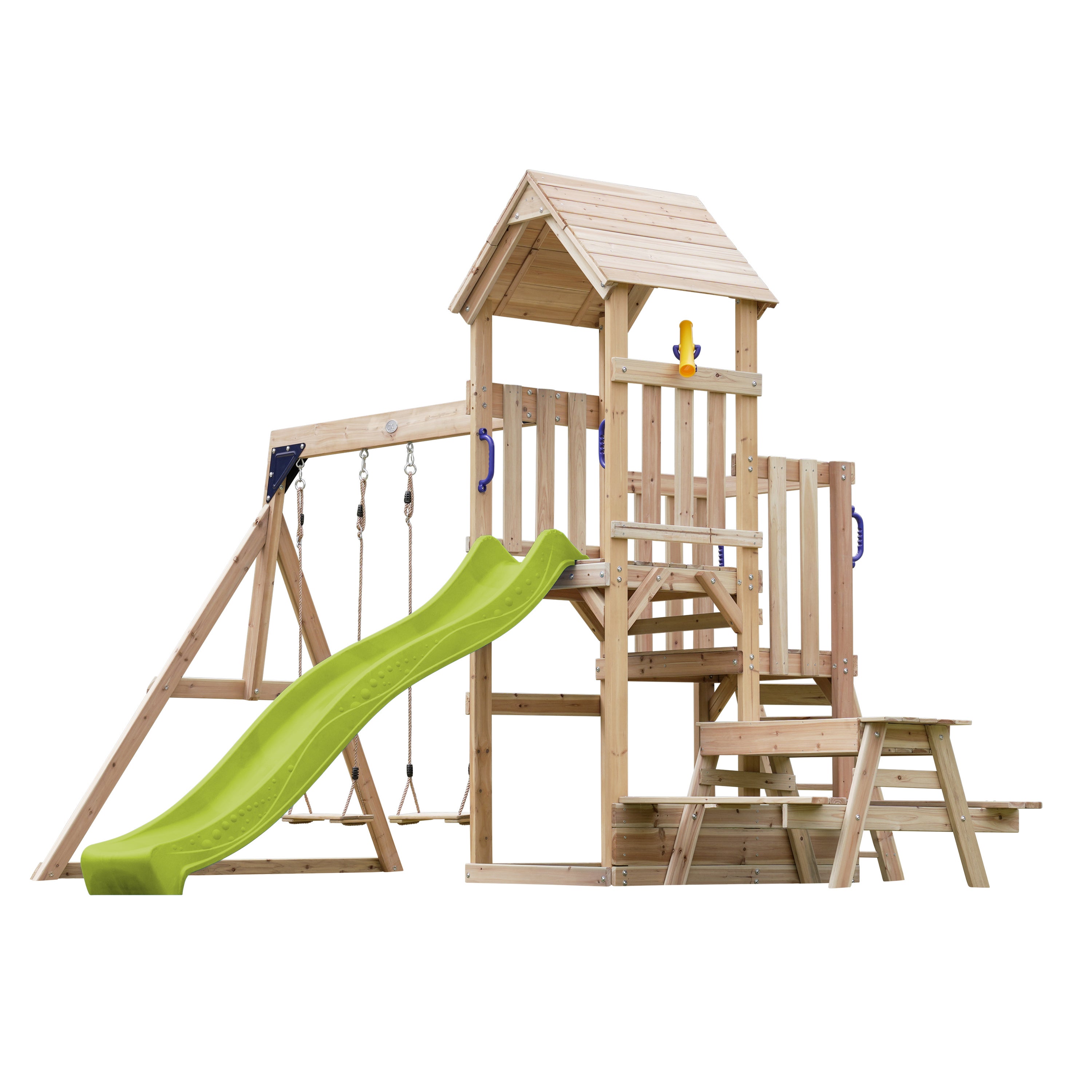 AXI Mette Giochi di legno per Giardino con 2 Altalene, Tavolo da picnic ...
